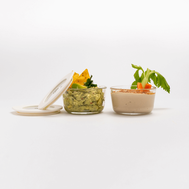 Glass Dip Bowls 2pk | Sauce Container | Small Glass Containers