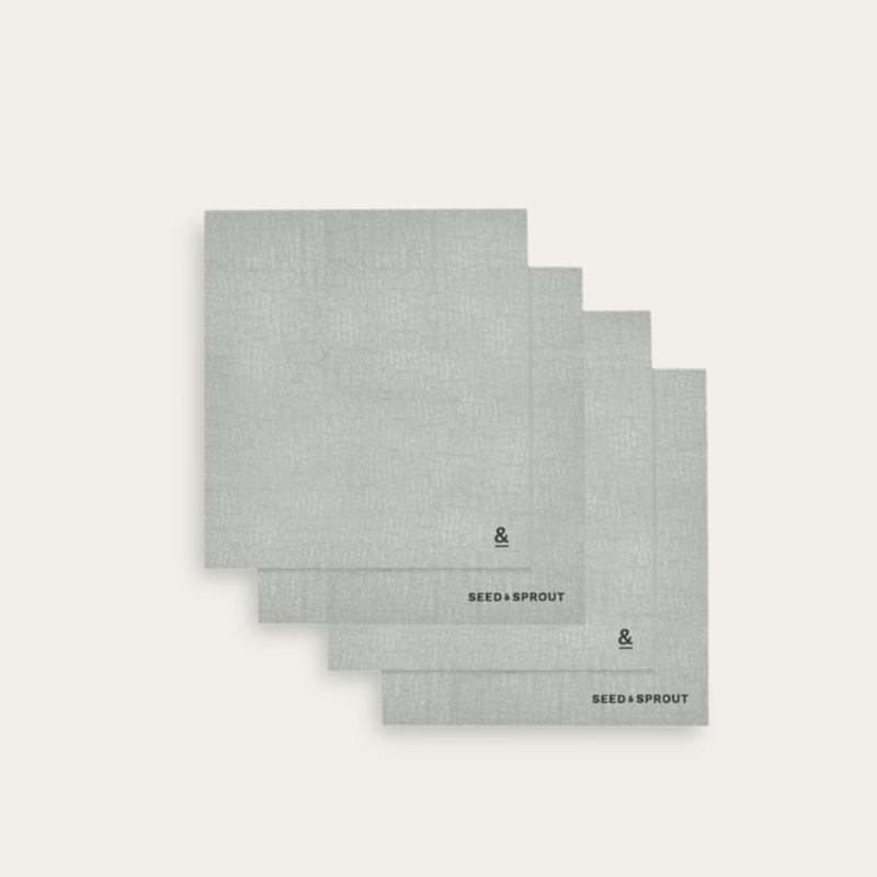 Dish Cloth 4pk | Cellulose Sponge | 100% Biodegradable