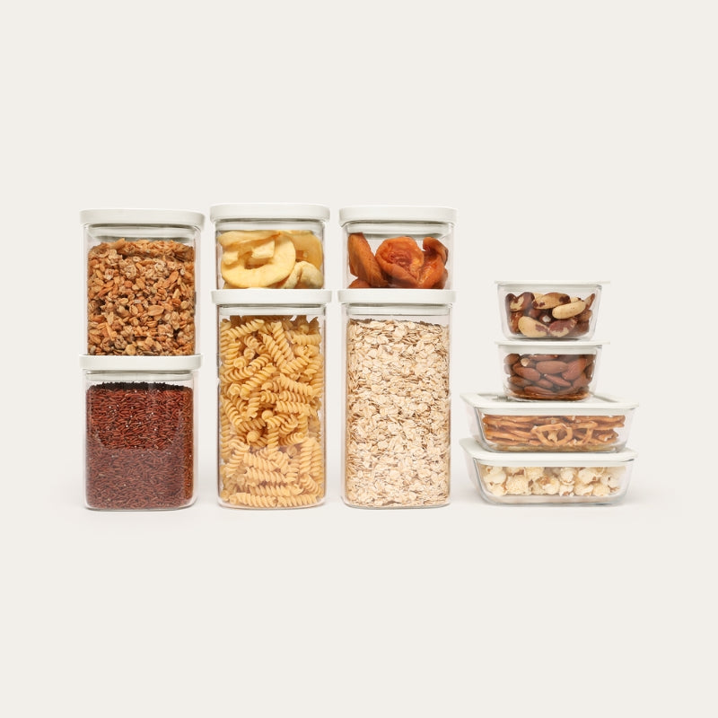 Ultimate Newrybar Square Pantry Bundle | 10pc Stackable Pantry Jars