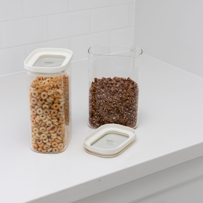 Glass Pantry Storage Containers | Rectangle Canisters 2pk