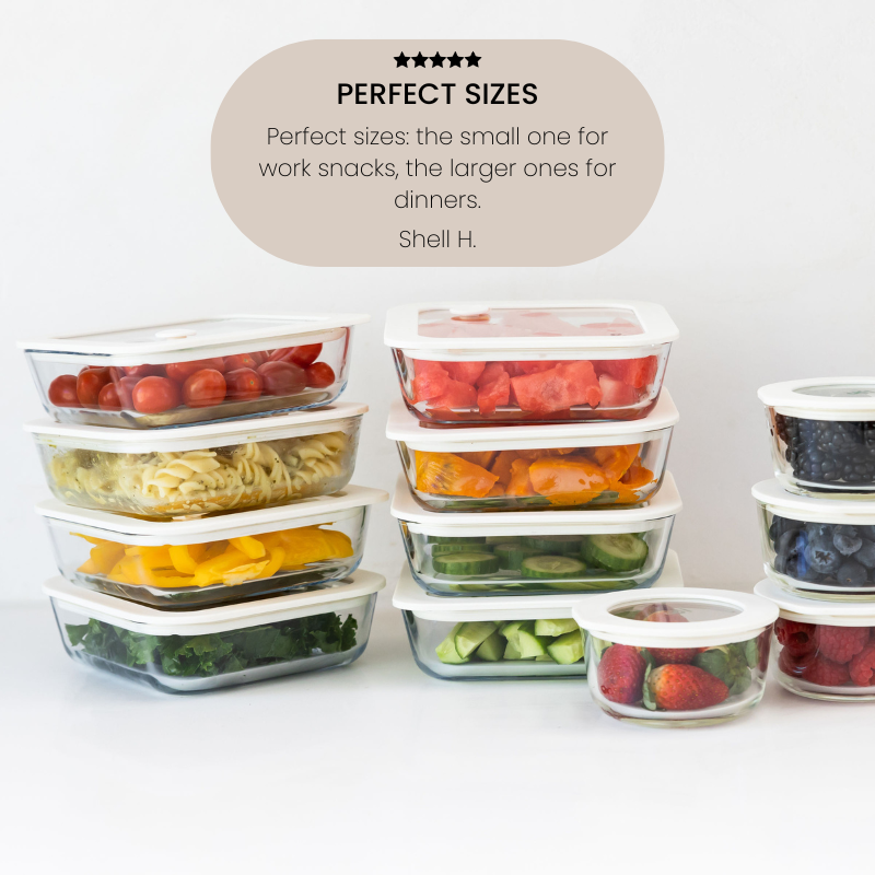 Food Prep & Storage | Glass Meal Prep Containers