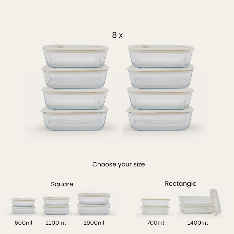Food Prep & Storage | Glass Meal Prep Containers